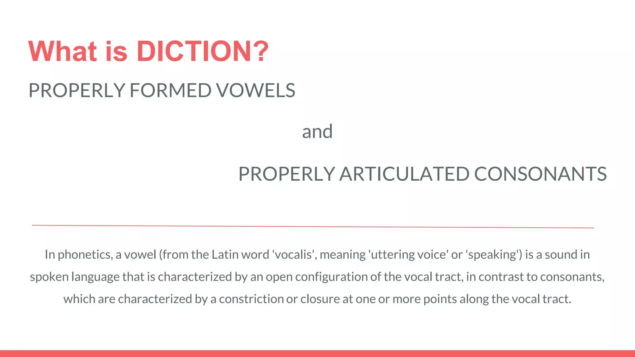 Diction for Choral Singers | PPTX