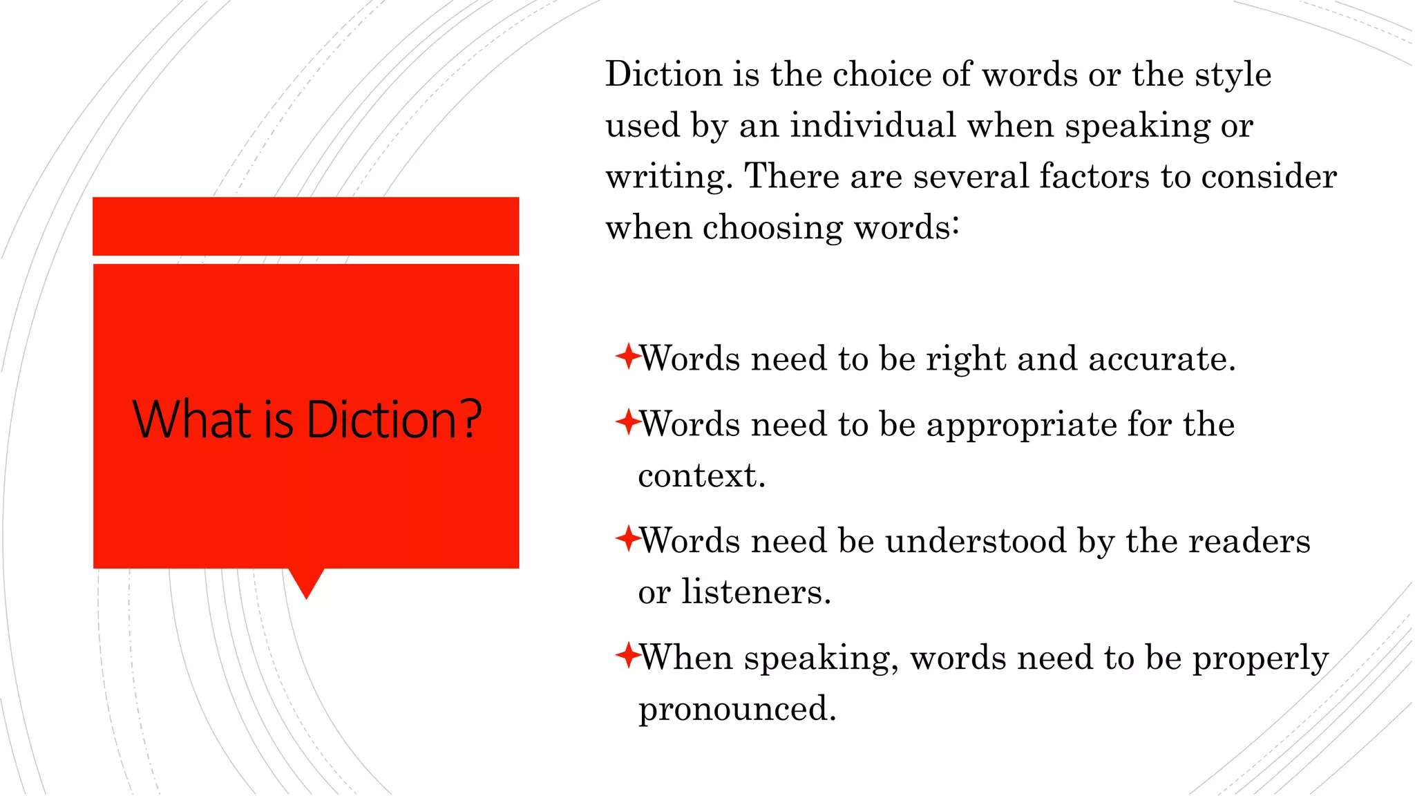 Diction types | PPTX