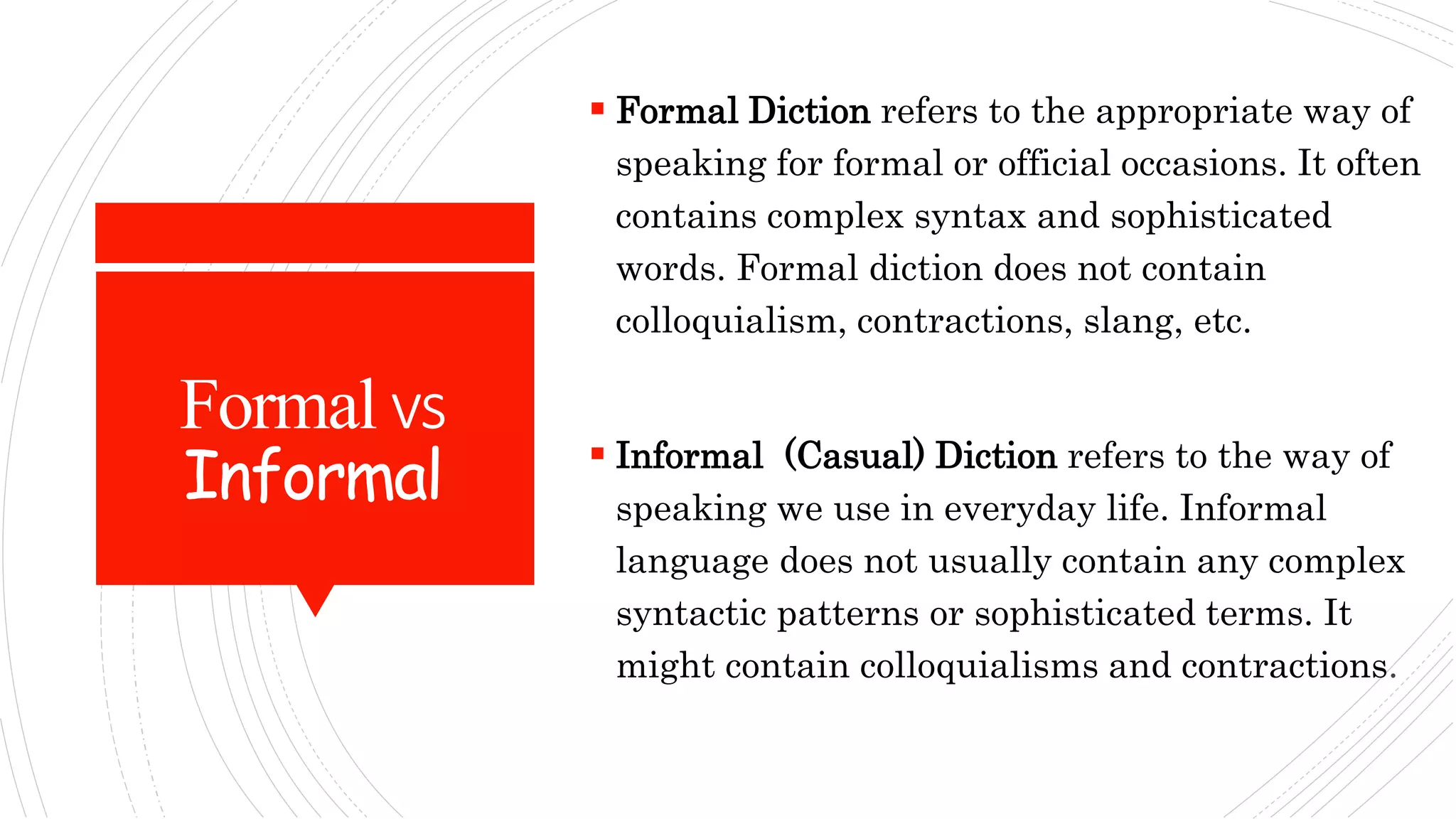 Diction types | PPTX