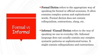 Diction types | PPTX