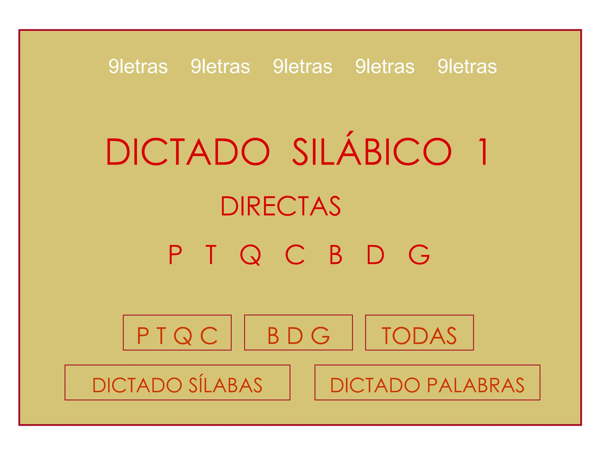 Dictado silábico (sílabas directas: p, t, q, c, b, d y g). | PPT