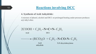 Synthetic reagent & its applications:Dicyclohexyl carbodiimide | PPTX ...