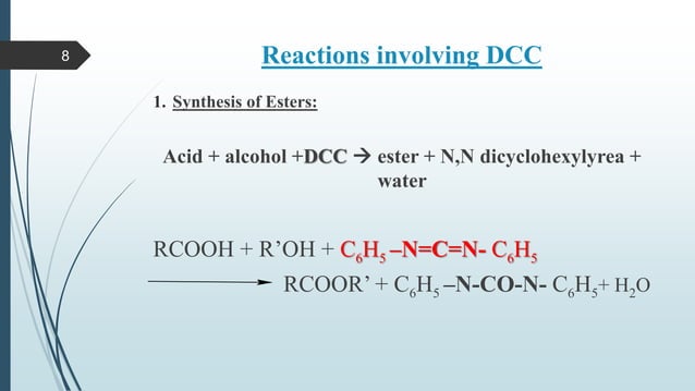 Synthetic reagent & its applications:Dicyclohexyl carbodiimide | PPTX ...