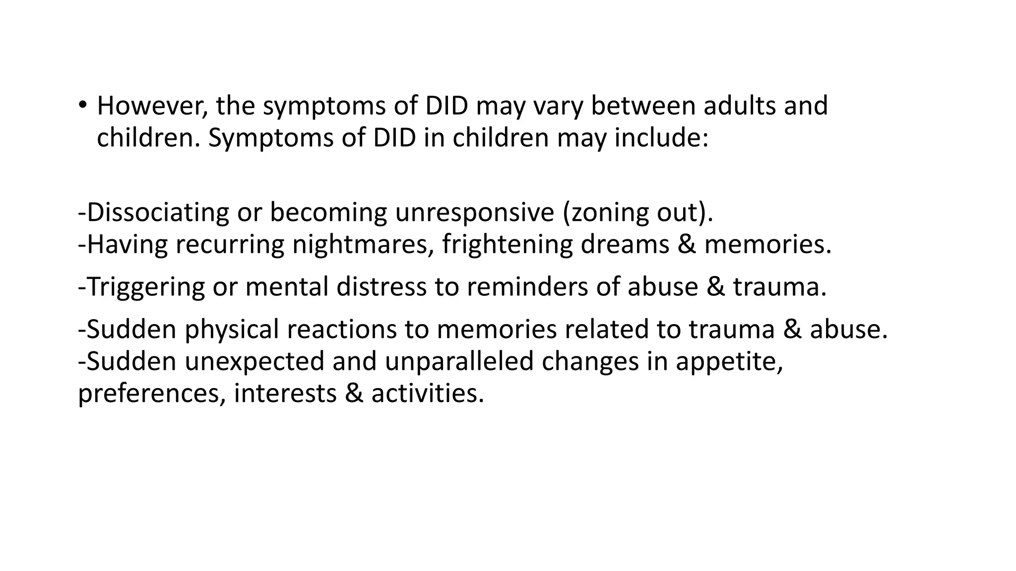 Dissociative Identity Disorder - DID aka Multiple Personality Disorder ...