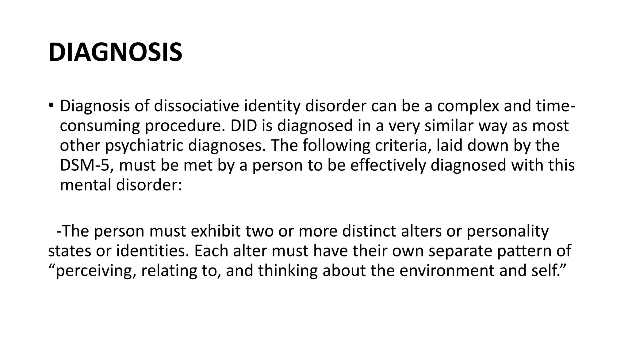 Dissociative Identity Disorder - DID aka Multiple Personality Disorder ...