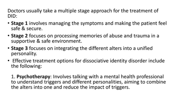 Dissociative Identity Disorder - DID aka Multiple Personality Disorder ...