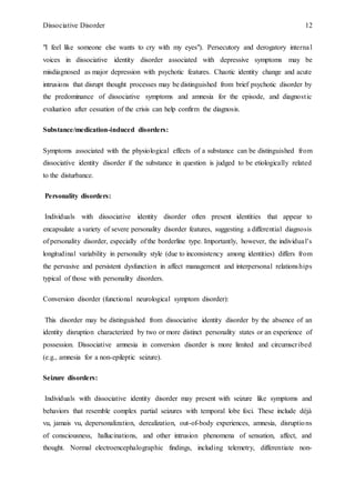 DISSOCIATIVE IDENTITY DISORDER | DOCX