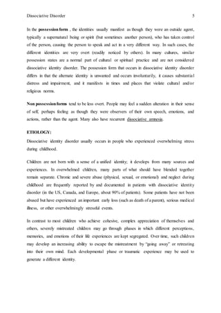 DISSOCIATIVE IDENTITY DISORDER | DOCX