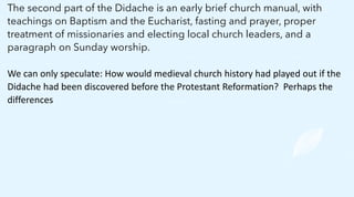 Ancient Church Writing, Didache, Teachings of the Twelve Apostles | PDF