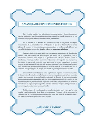 Didactica de los estudios sociales para la educacion primaria | PDF
