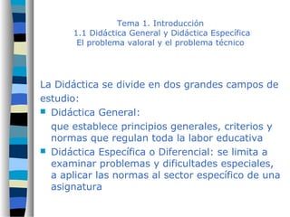 Didactica general, didacticas especificas | PPT