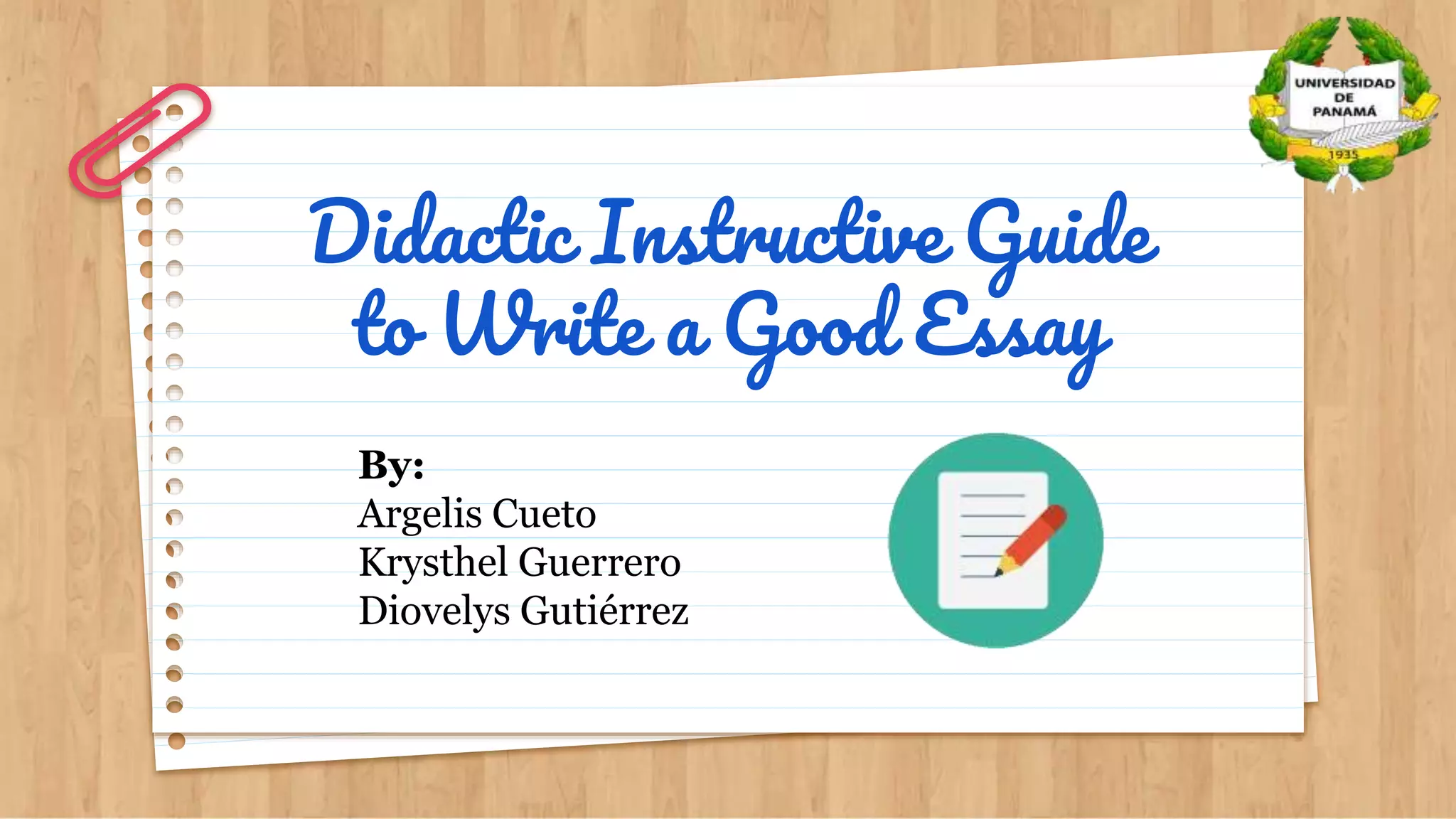 Didactic Instructive Guide to Write Good Essays | PPT