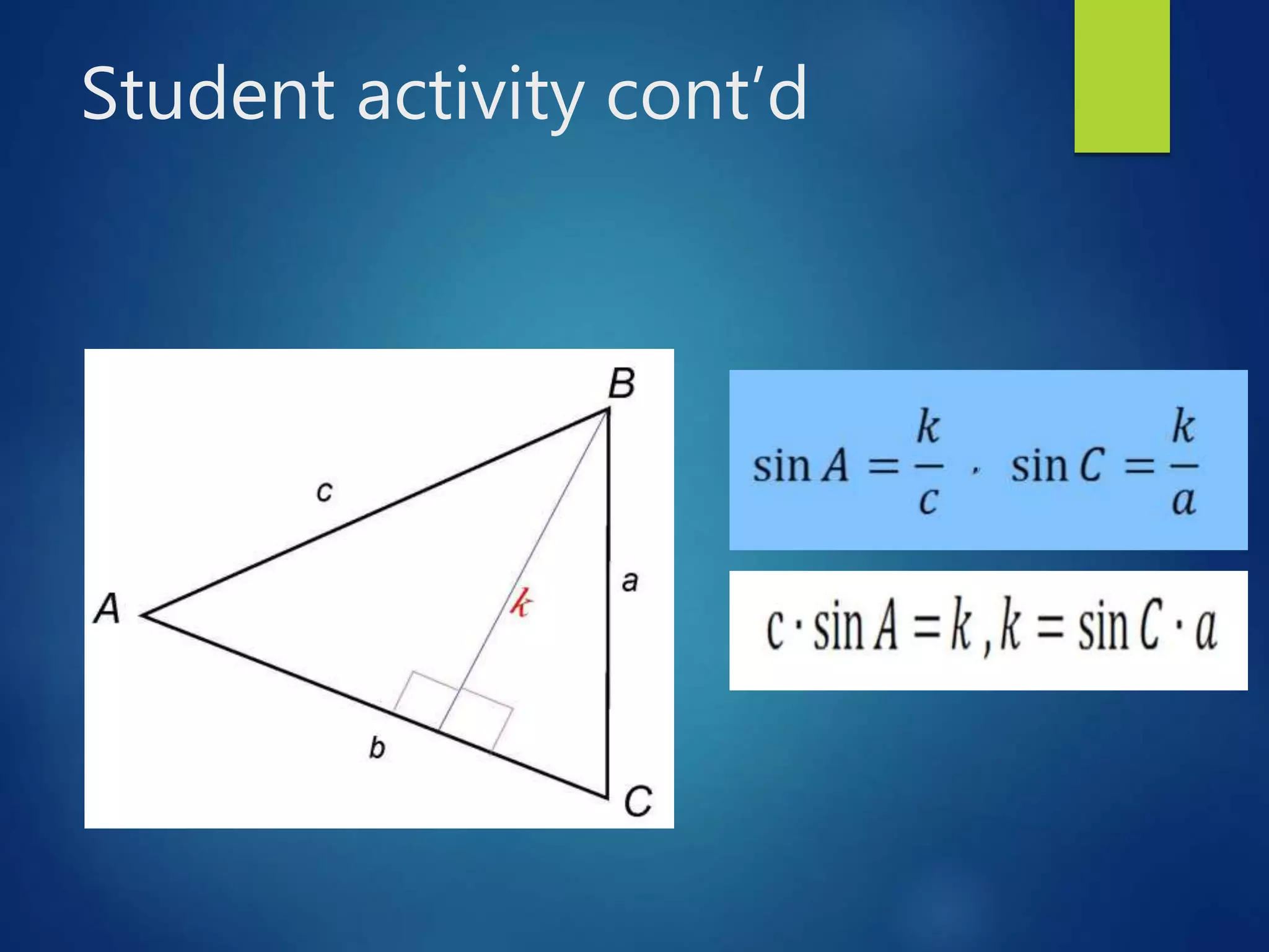 Didactic lesson sine rule | PPTX