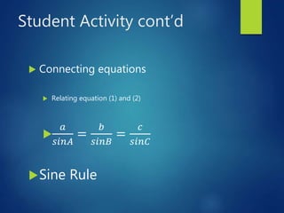 Didactic lesson sine rule | PPTX | Physics | Science