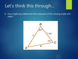Didactic lesson sine rule | PPTX | Physics | Science