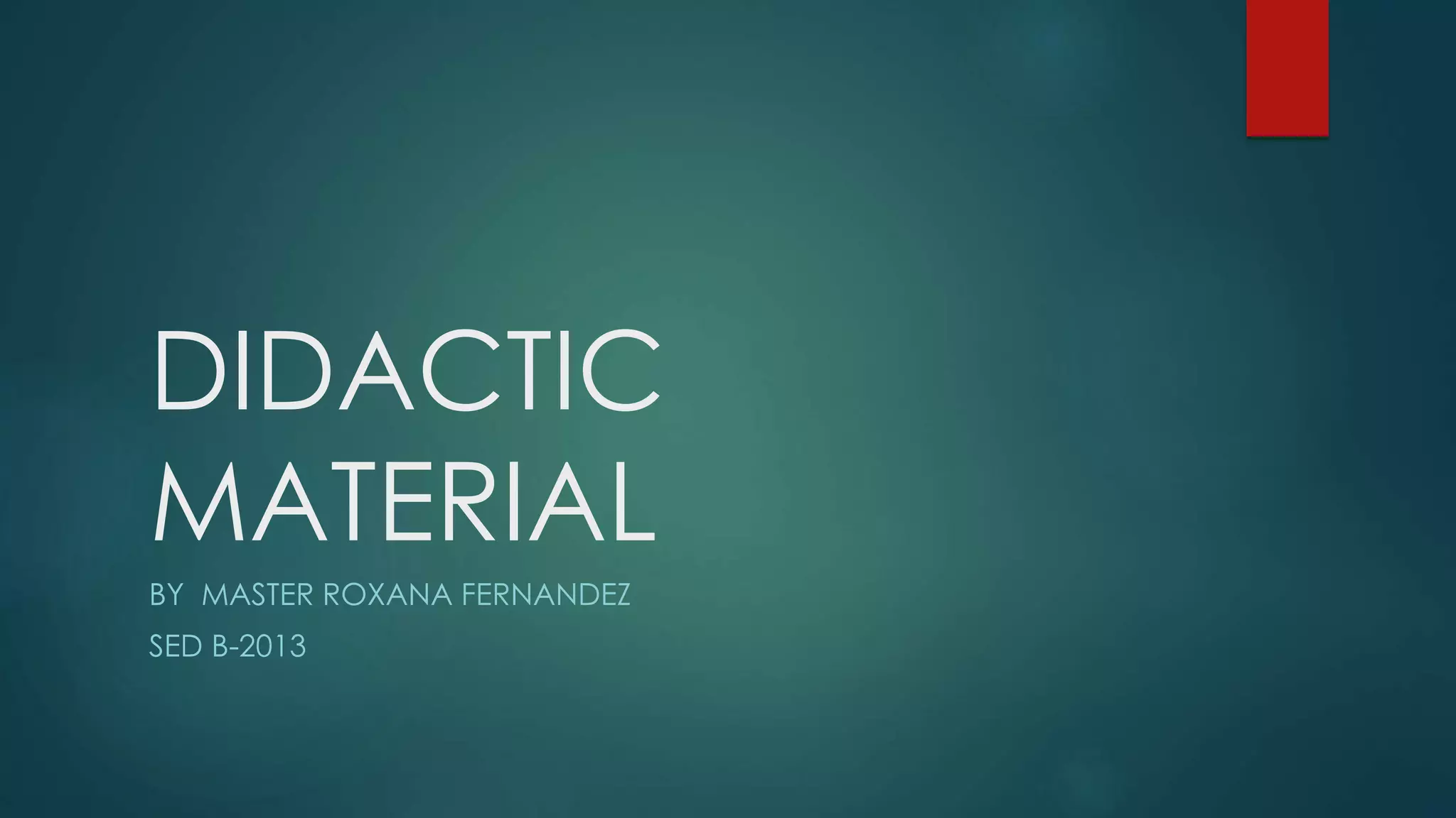 Didactic material | PPT