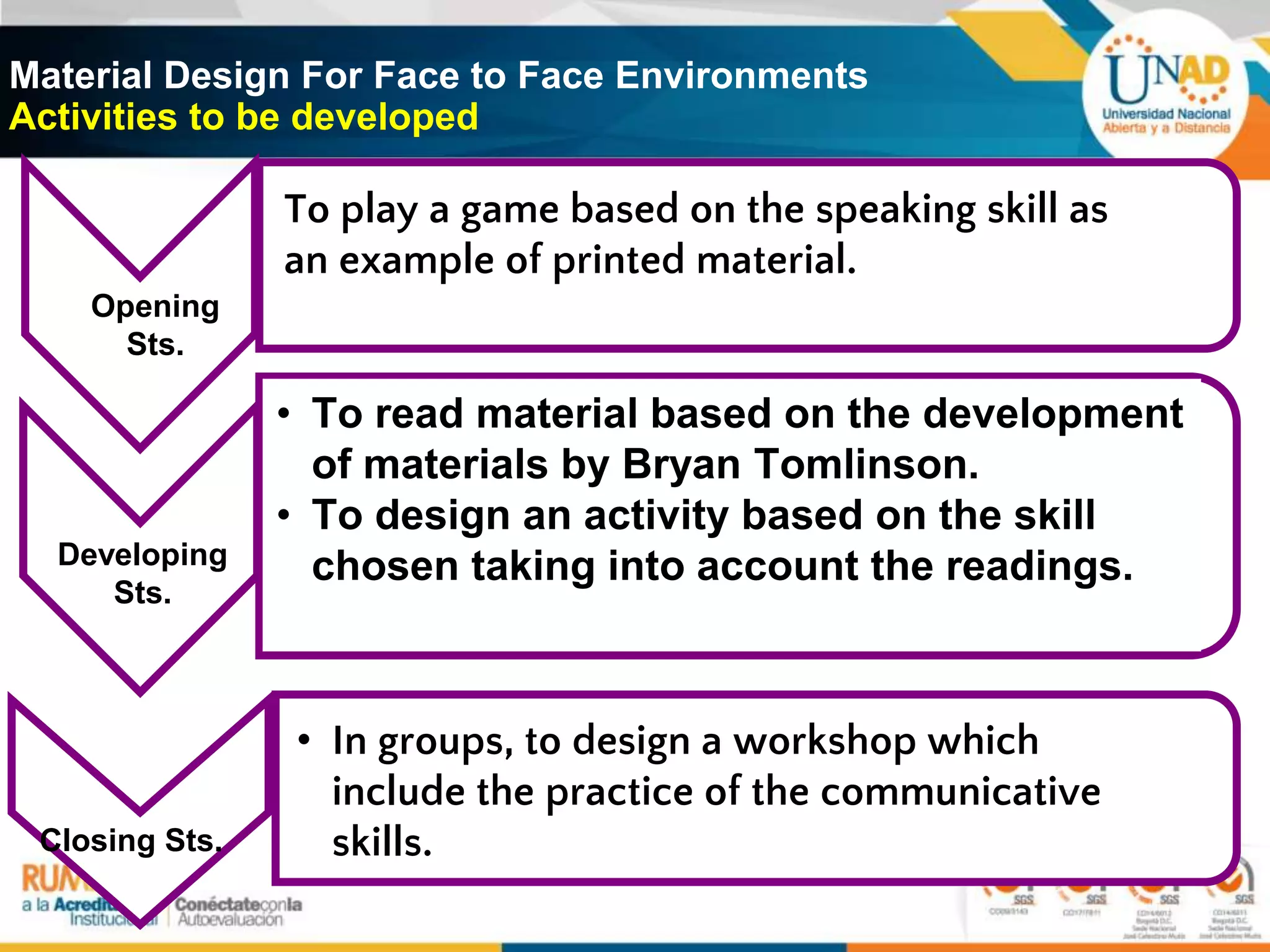 Didactic planning presentation | PPTX