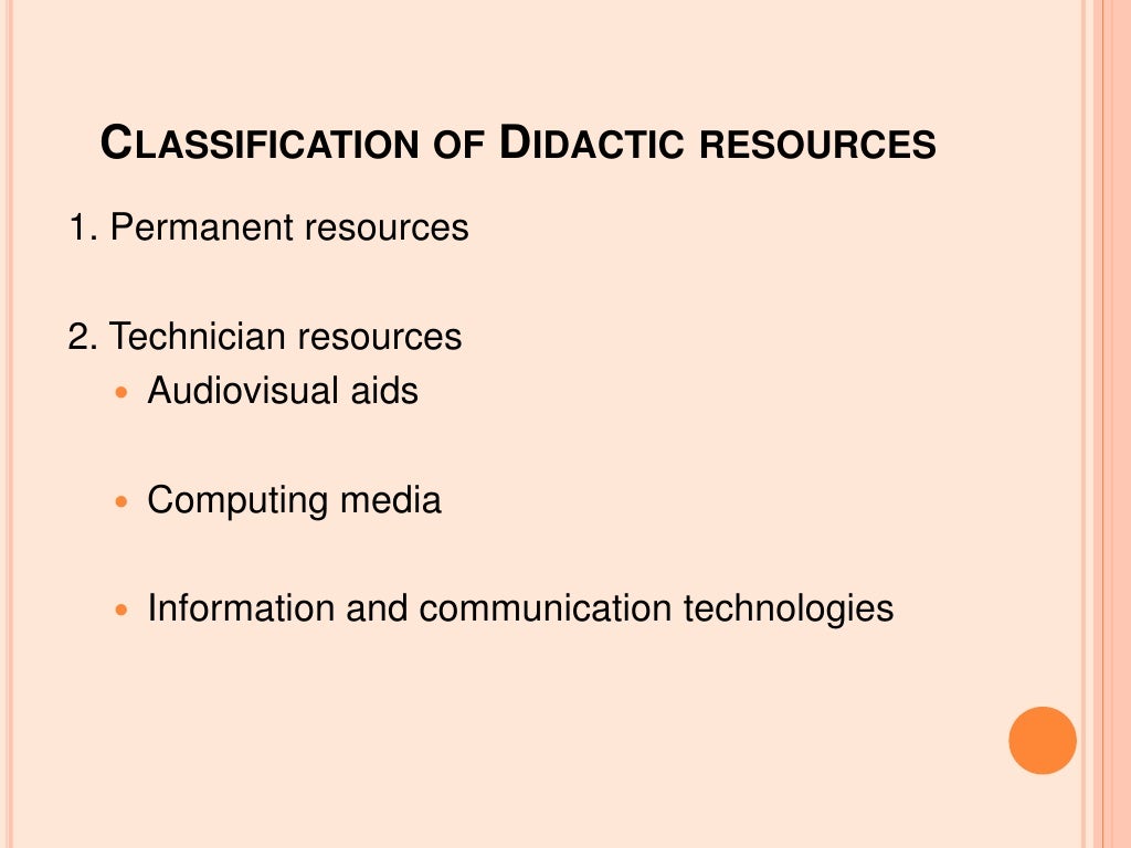 Didactic resources