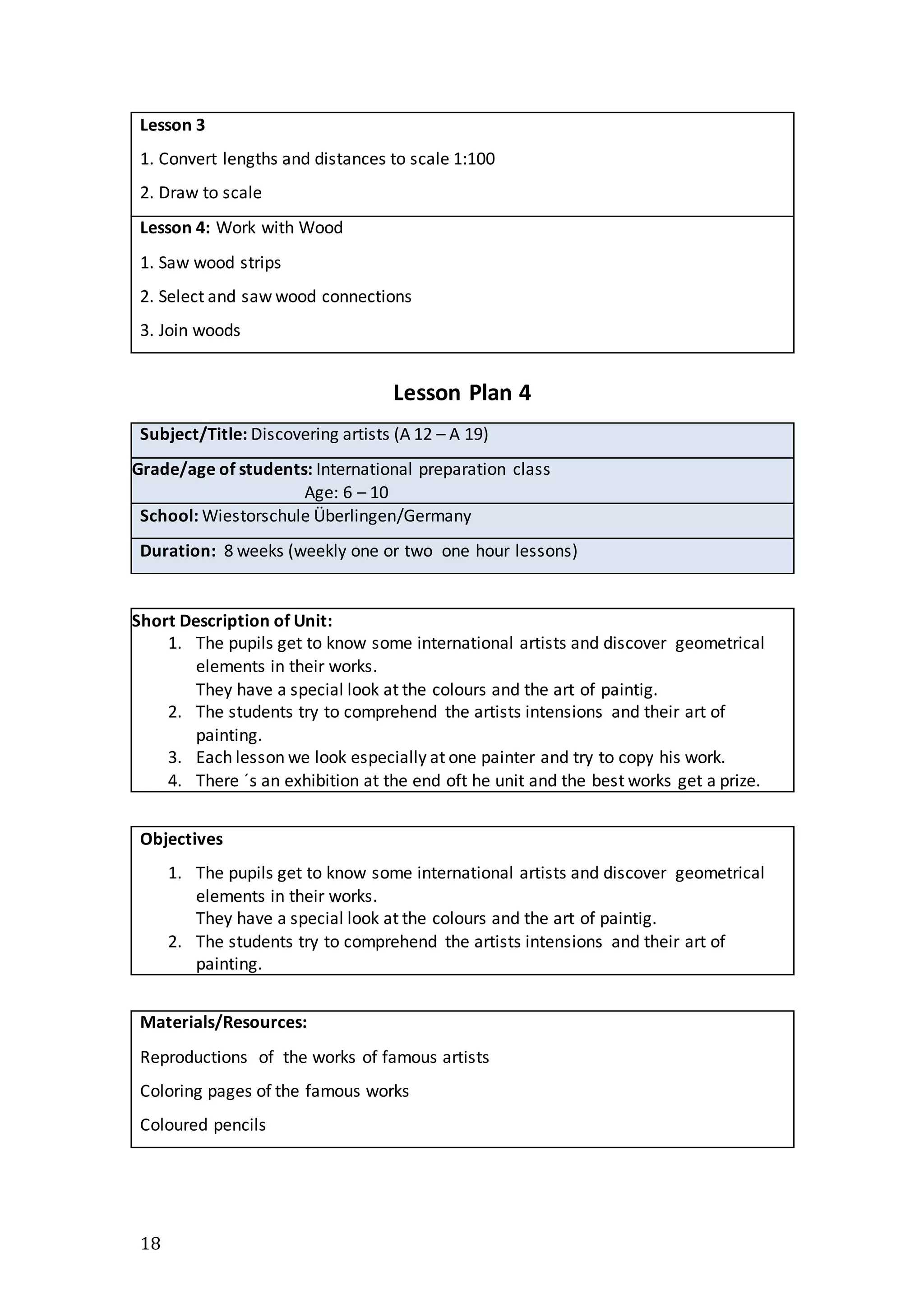 Didactic resources - Lesson Plans | DOCX