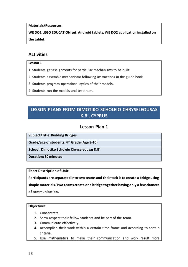 Didactic resources - Lesson Plans | DOCX