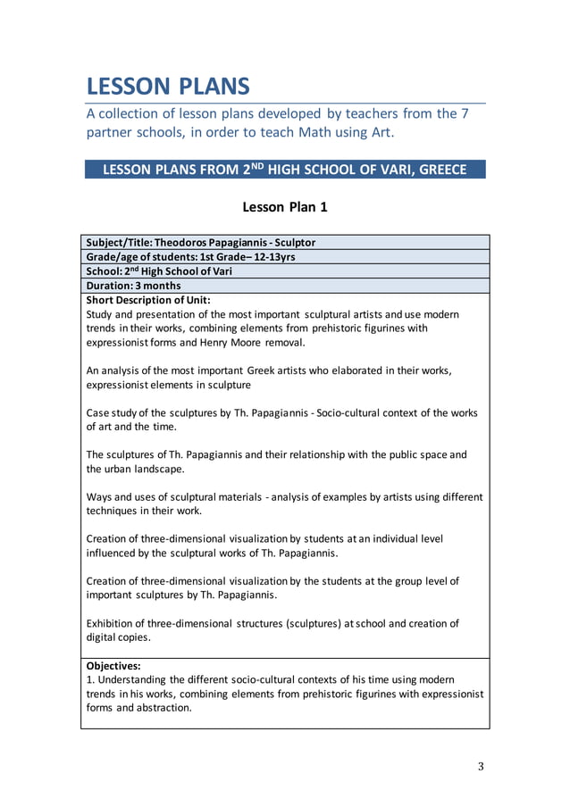 Didactic resources - Lesson Plans | DOCX