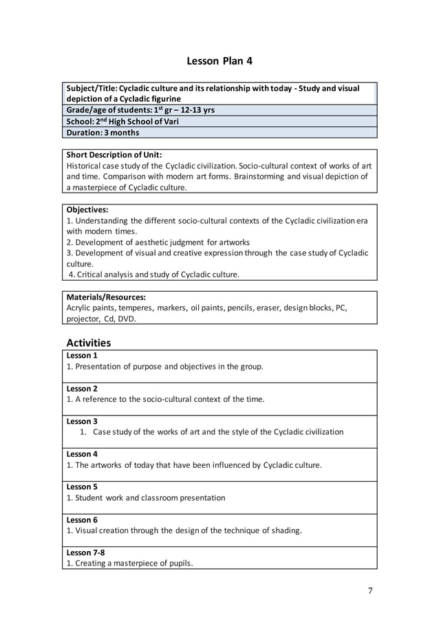 Didactic resources - Lesson Plans | DOCX