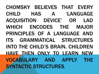 Didactics Theories about Language | PPTX