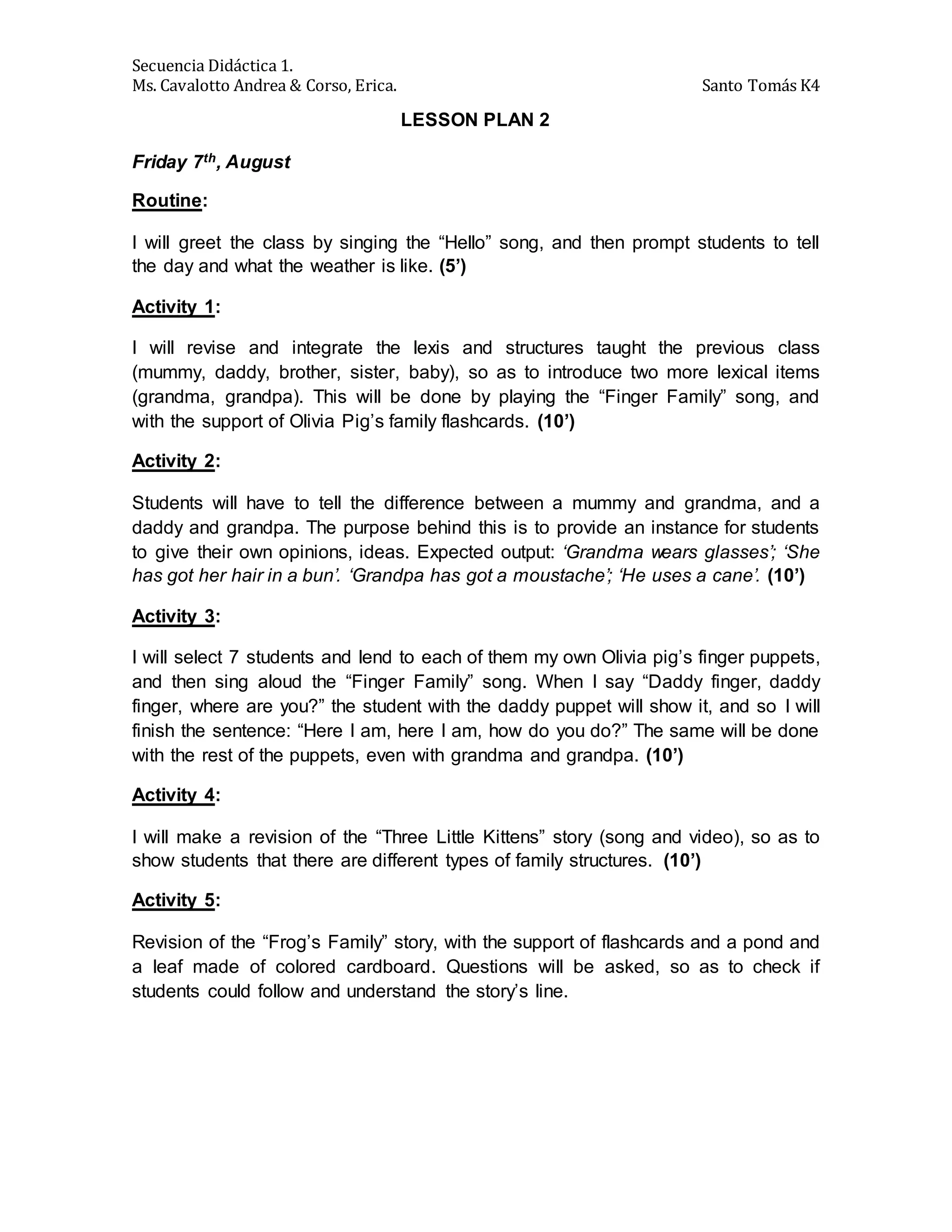 Didactic Sequence 1 | DOCX