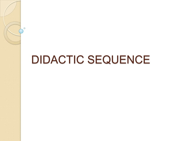 Didactic sequence class | PPTX | Education