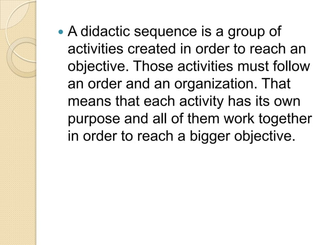 Didactic sequence class | PPTX | Education