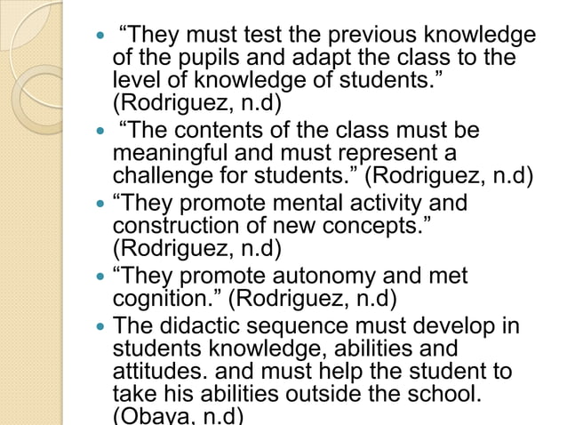 Didactic sequence class | PPTX | Education