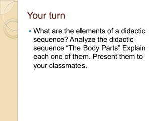 Didactic sequence class | PPTX