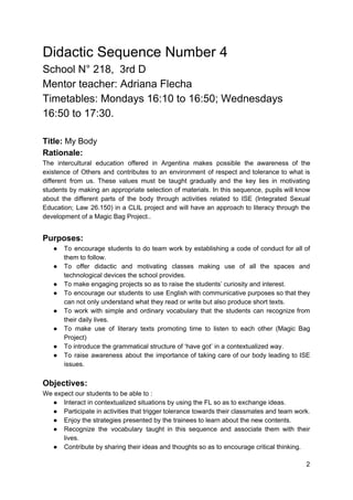 Didactic Sequence | PDF