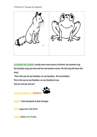 Didactic Sequence ANIMALS plus Lesson Plan 1 and 2 | PDF