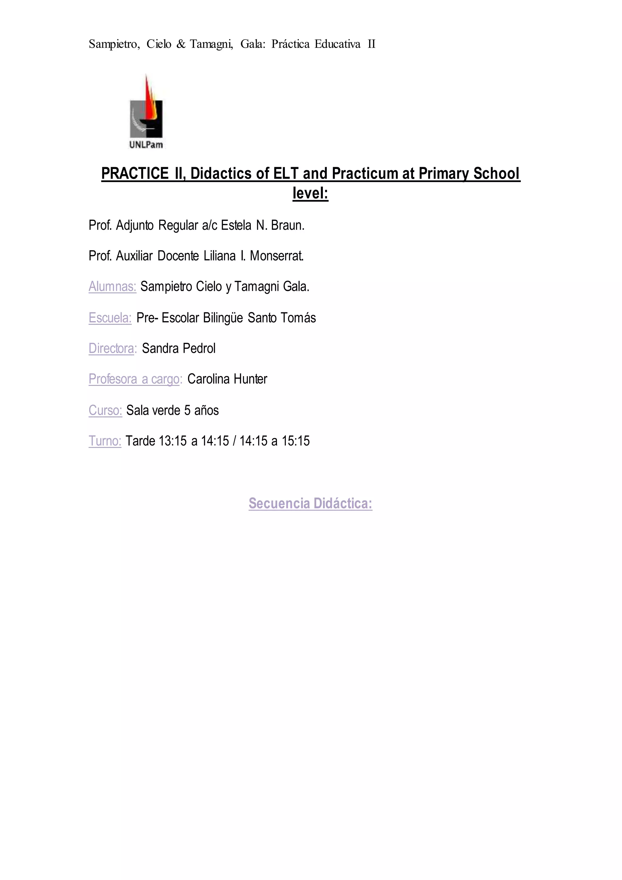 Didactic sequence TOYS lesson plan 1 and 2 | PDF
