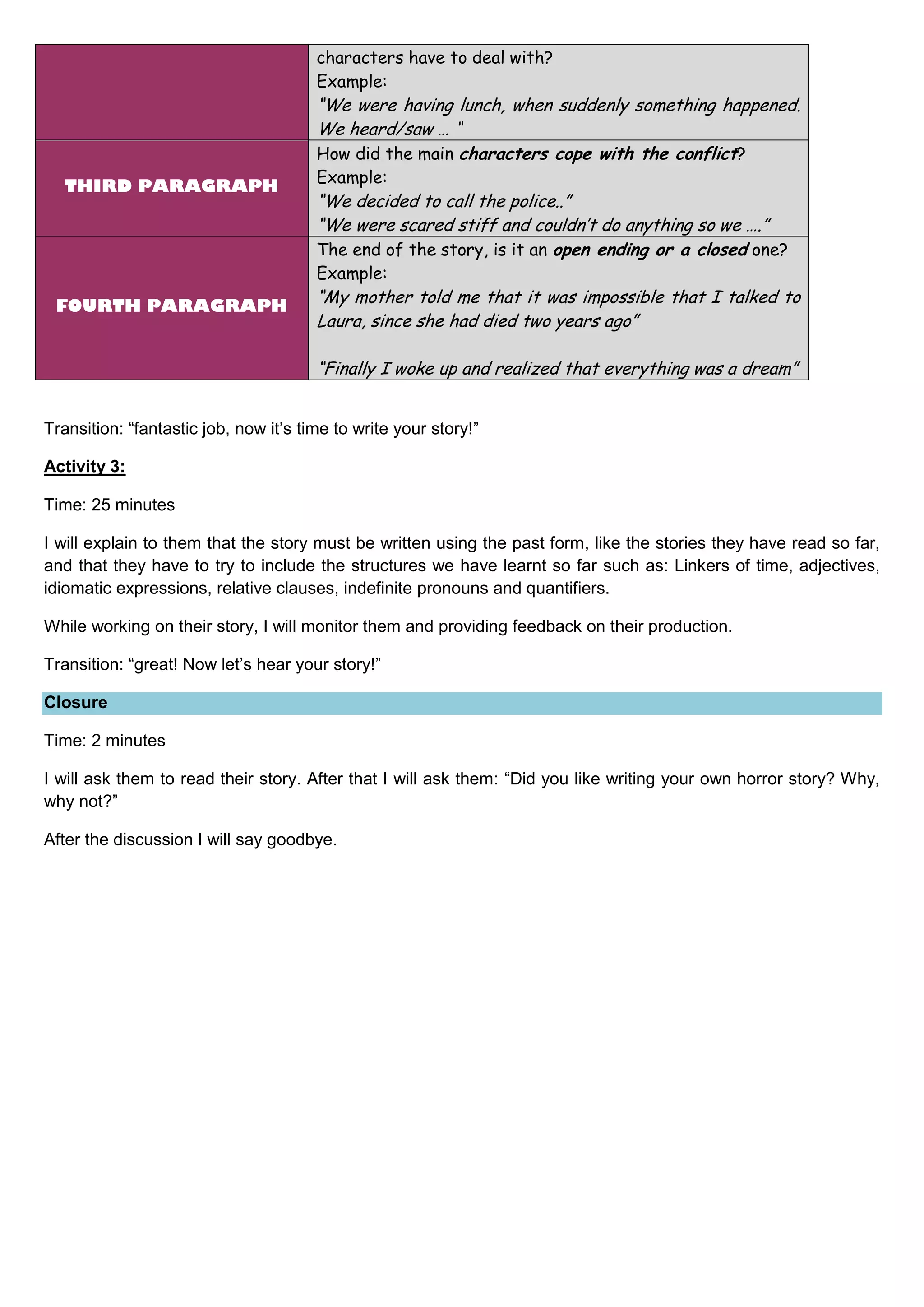 Didactic unit 1 lesson plans | PDF