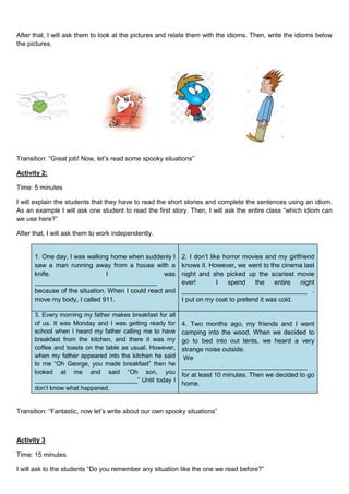 Didactic unit 1 lesson plans | PDF