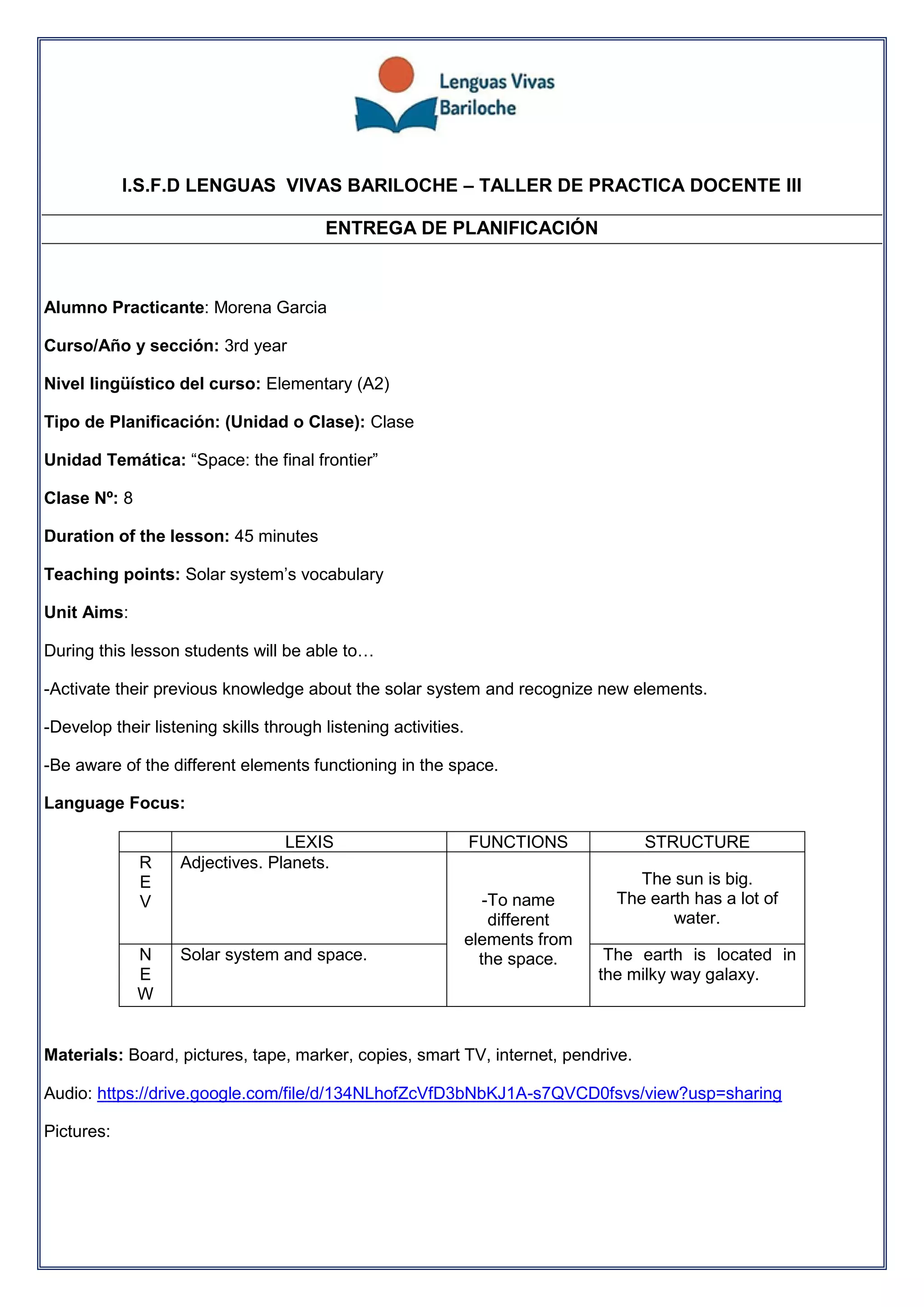 Didactic unit 2 lesson plans | PDF