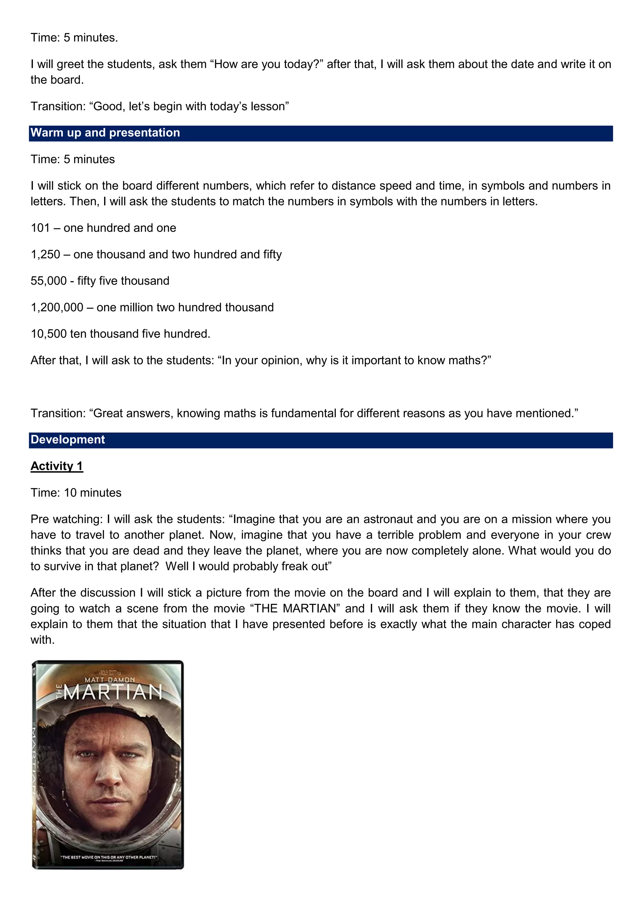 Didactic unit 2 lesson plans | PDF