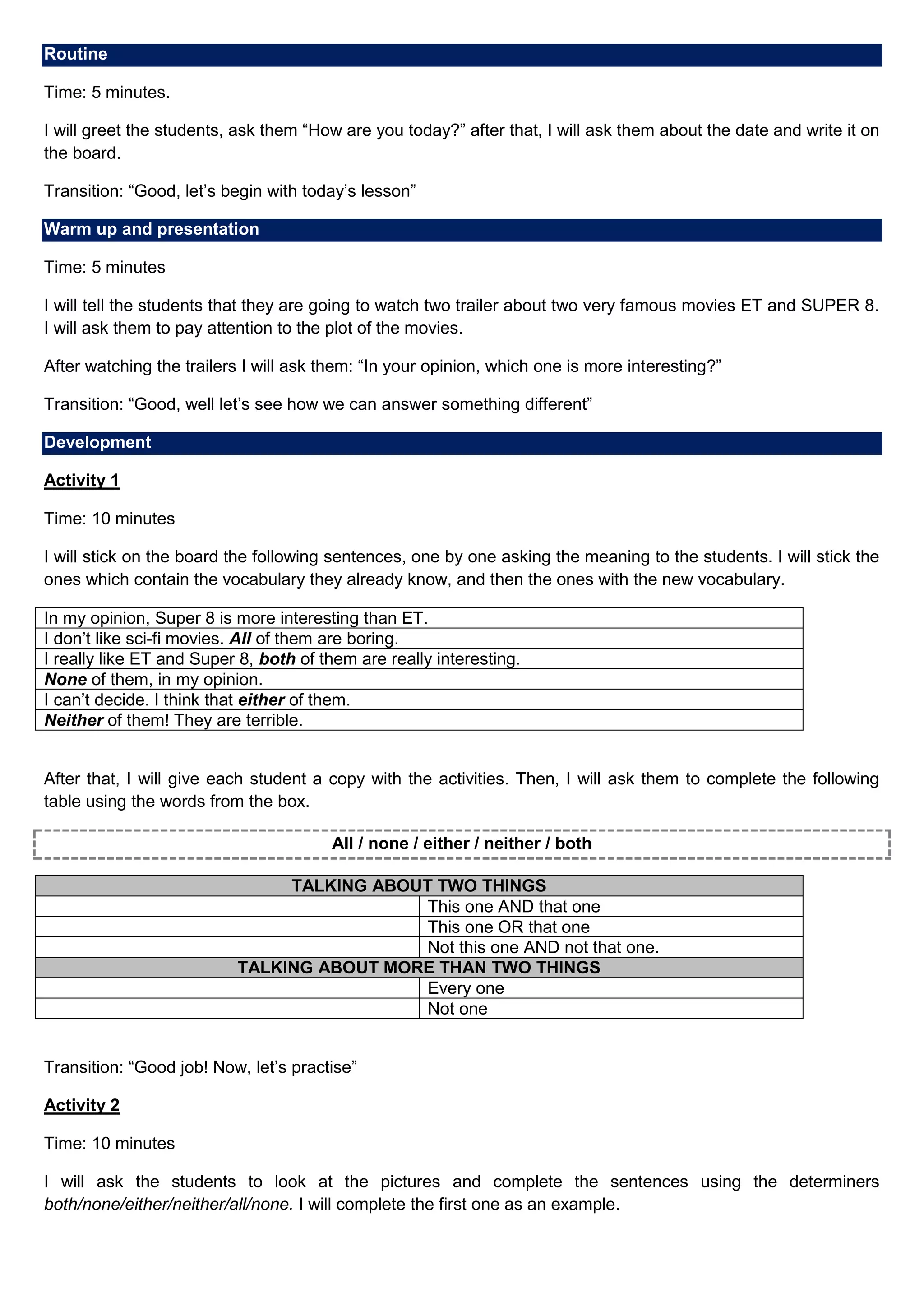 Didactic unit 2 lesson plans | PDF