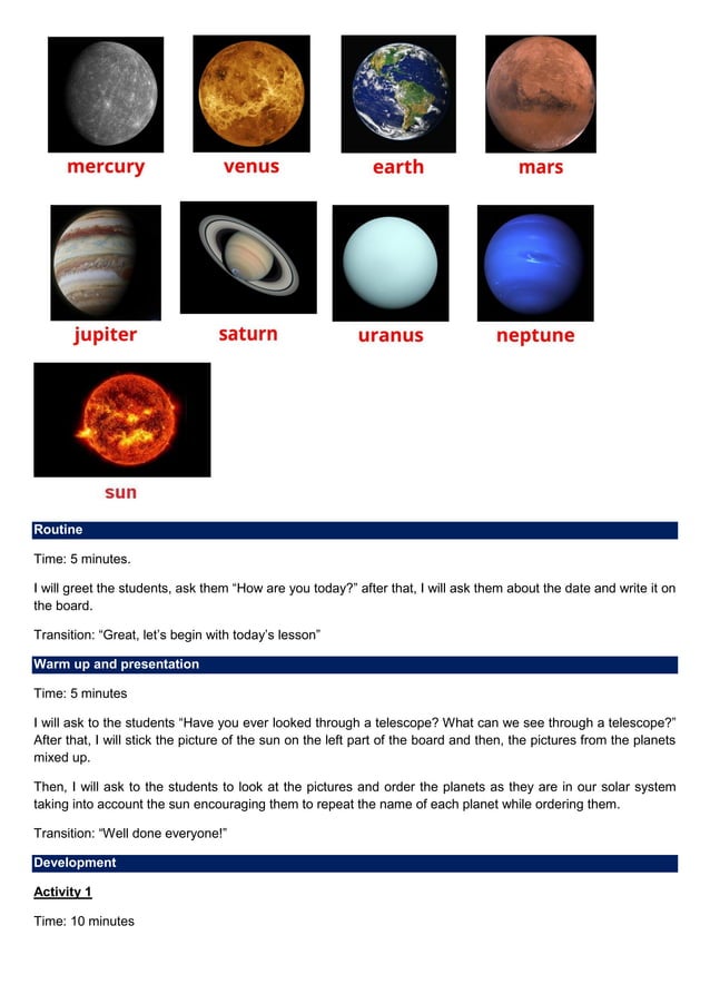 Didactic unit 2 lesson plans | PDF | Geography | Science