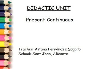 Didactic unit teacher Aitana | ODP | Education
