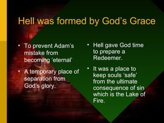 Did a loving god create hell | PPT