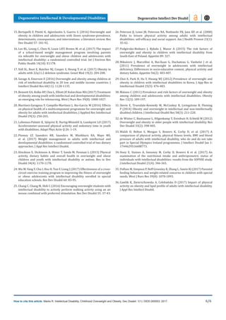 Intellectual Disability, Childhood Overweight and Obesity - Crimson Publishers | PDF