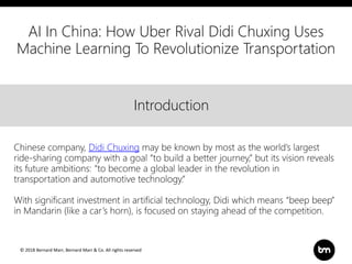 How Chinese Company Didi Chuxing Uses AI & Machine Learning To ...