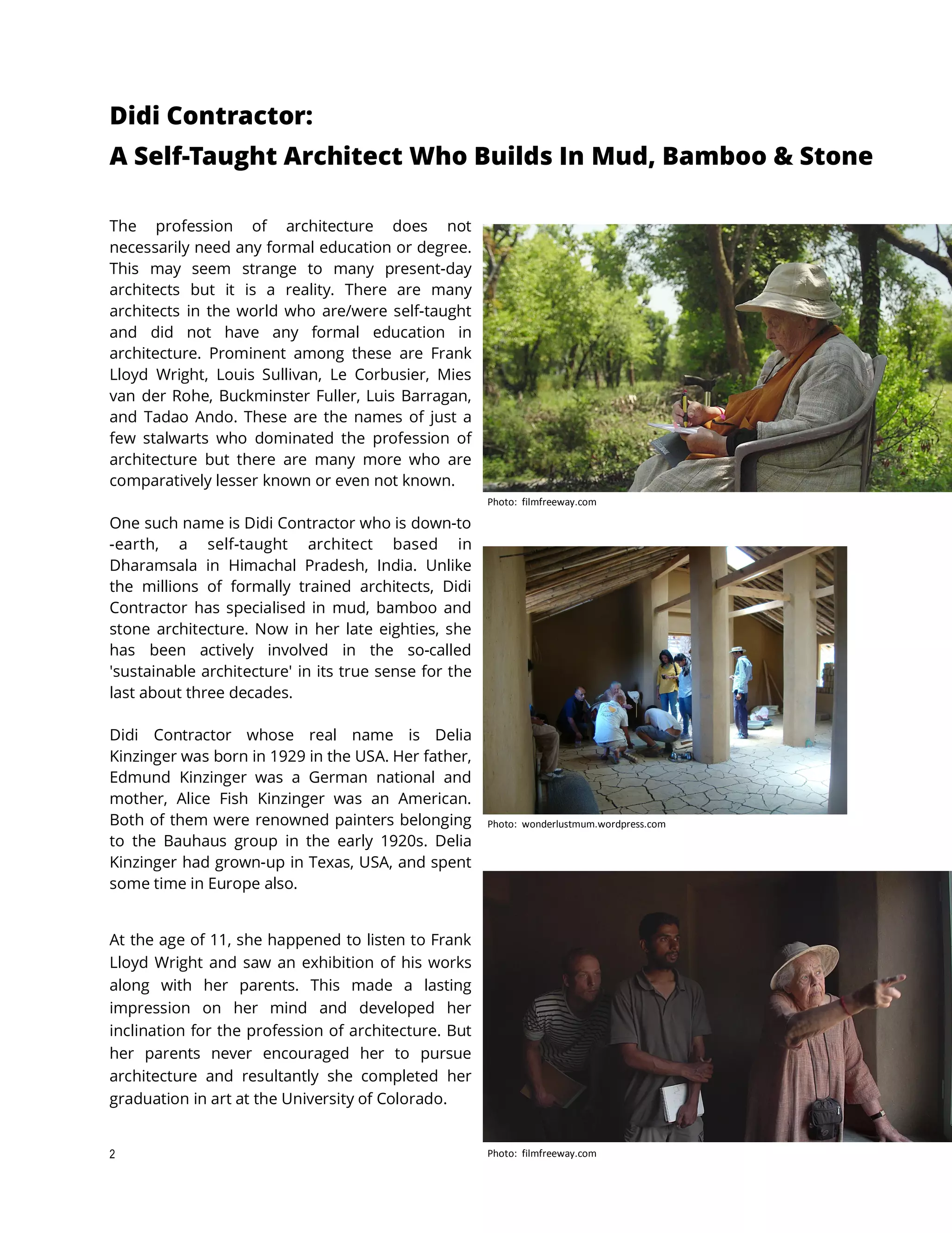 Didi Contractor: A Self-Taught Architect Who Builds In Mud, Bamboo ...