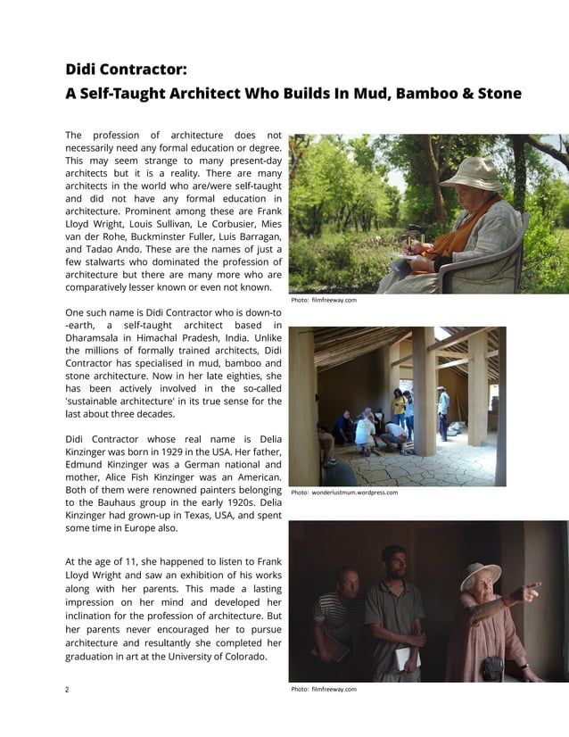 Didi Contractor: A Self-Taught Architect Who Builds In Mud, Bamboo ...
