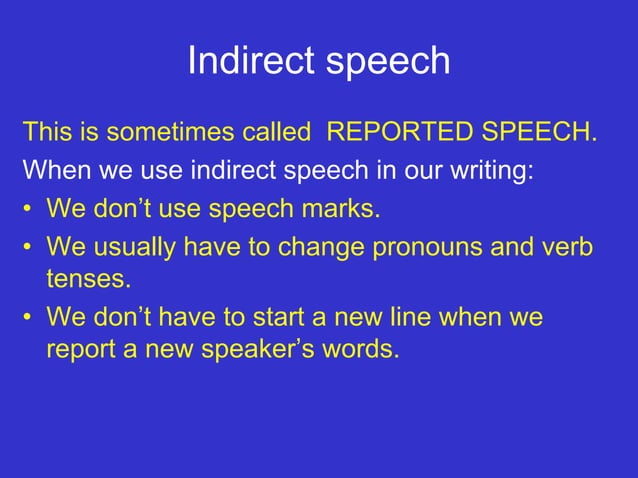 Direct and Indirect Speech | PPT