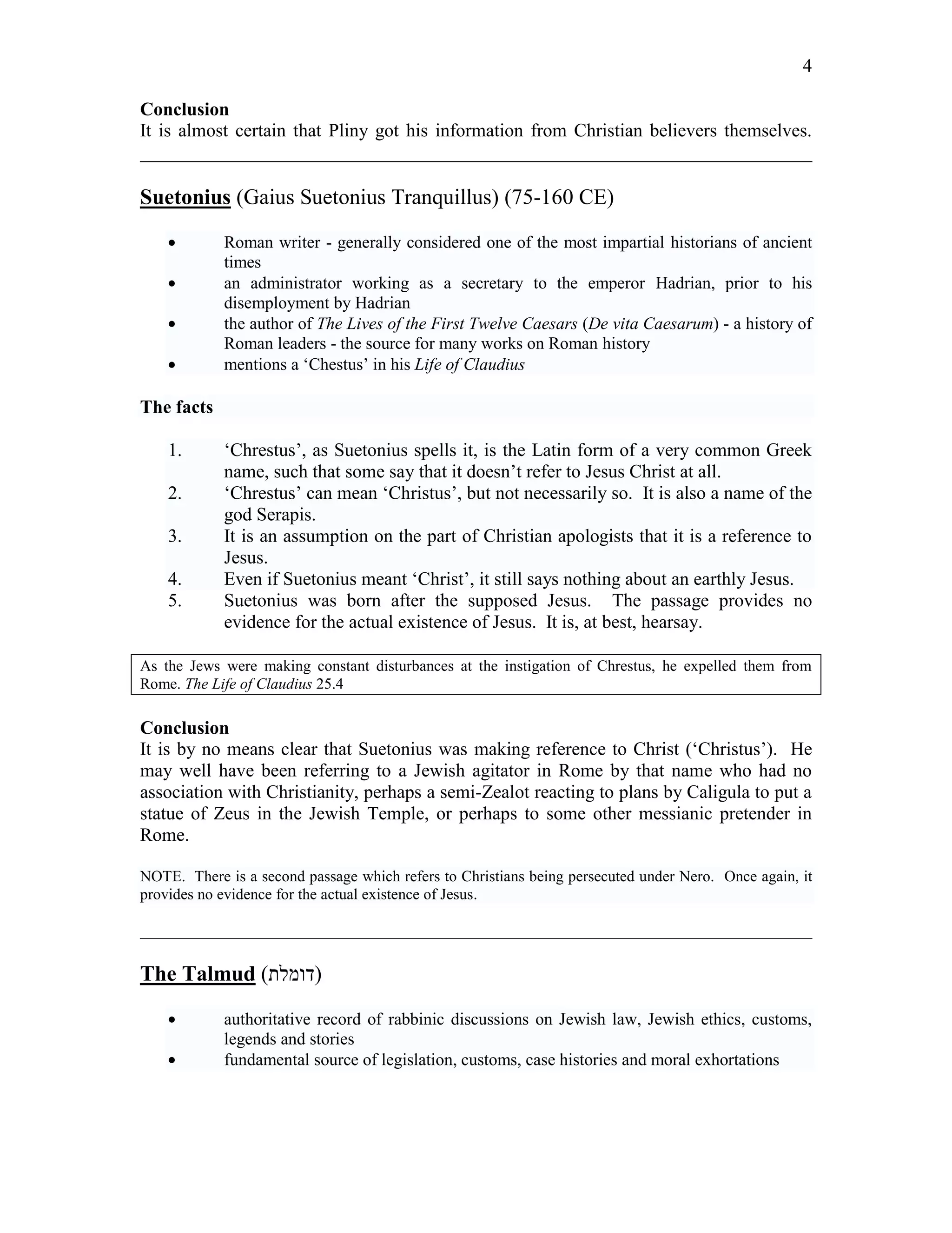 DID JESUS ACTUALLY EXIST? A CRITICAL ANALYSIS OF THE EXTRA-BIBLICAL ...