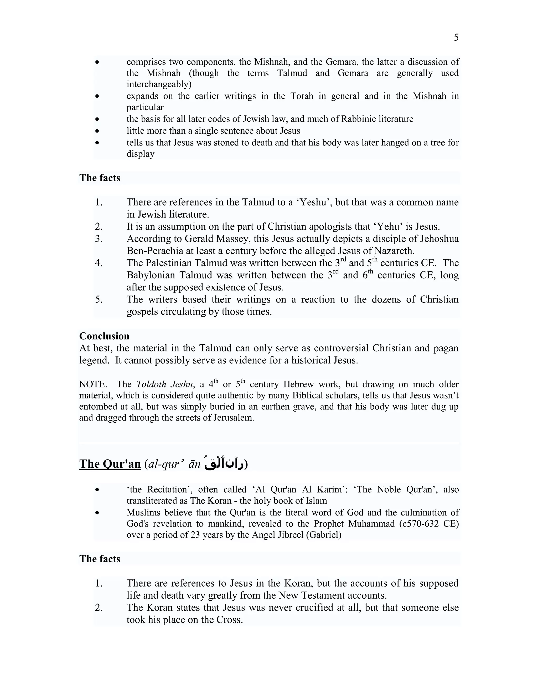 DID JESUS ACTUALLY EXIST? A CRITICAL ANALYSIS OF THE EXTRA-BIBLICAL ...